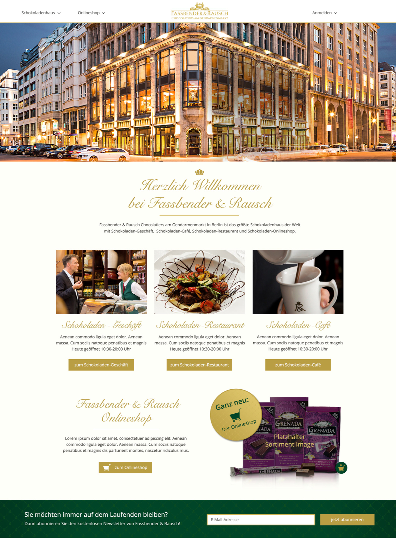 Fassbender & Rausch – Das Schokoladenparadies | FLOW4 Webdesign Agentur